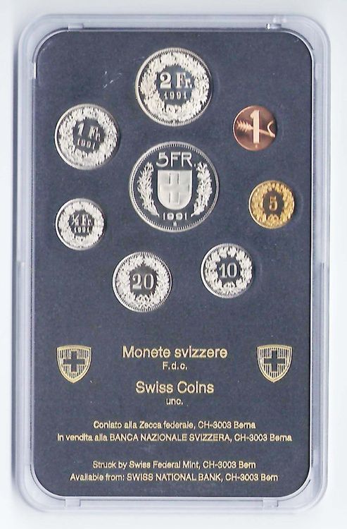 CH-Münzsatz 1991 stgl TOP (Neu und originalverpackt) in St. Gallen für CHF 90 – mit Lieferung ...