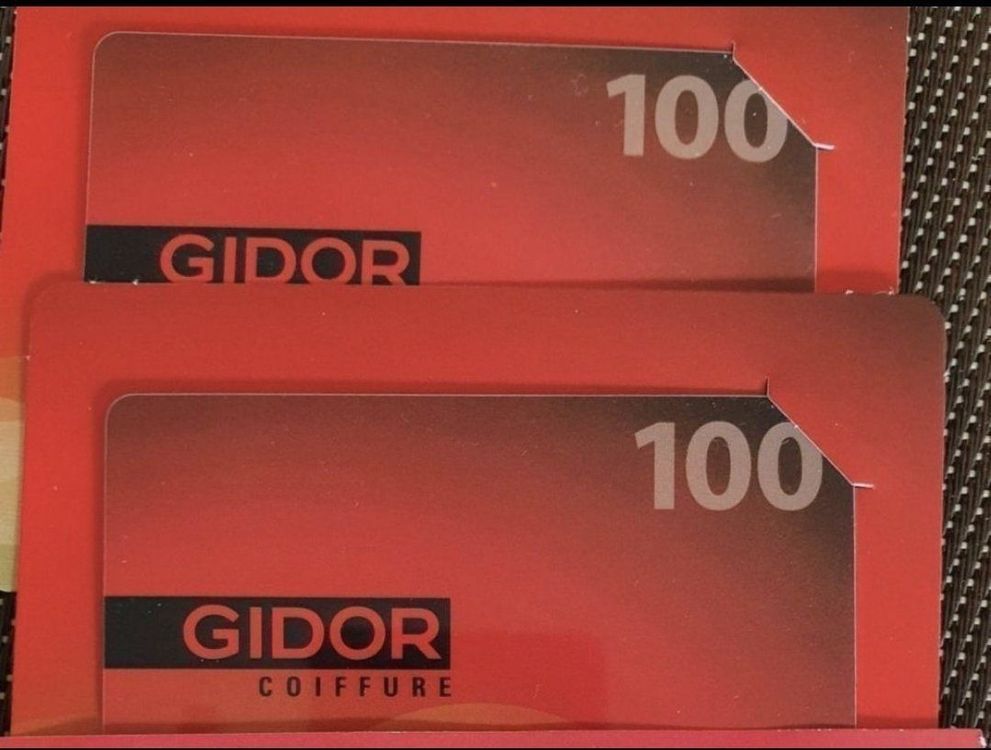 200 CHF Gidor Geschenkkarte/Gutschein (2x100.-) (Neu und ...