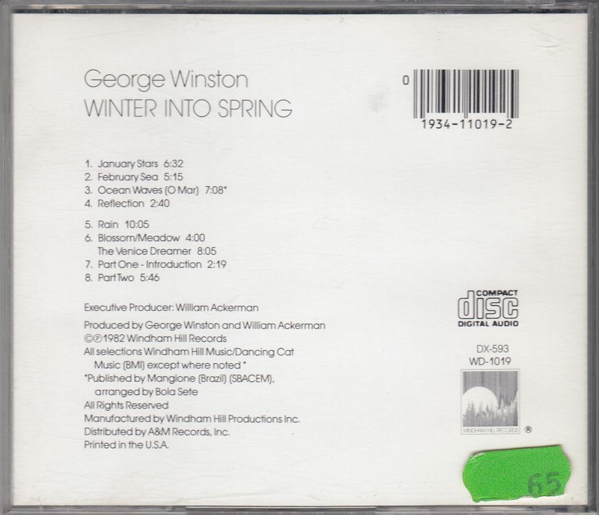 George Winston Winter into Spring 8 Titel (Gebraucht) in Spreitenbach ...