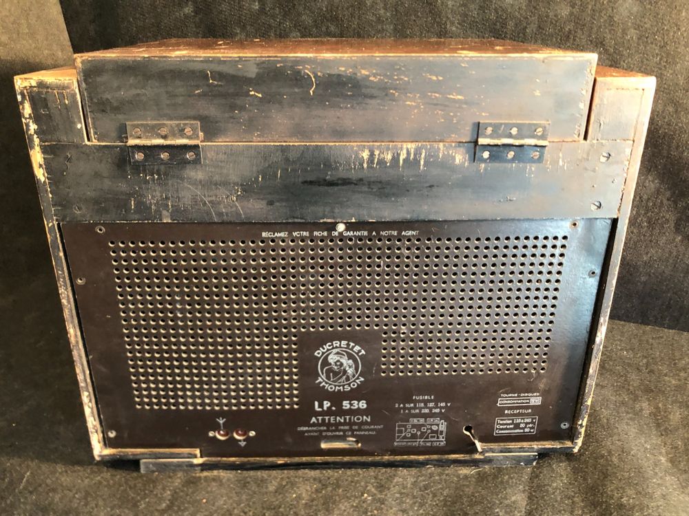 Ancienne platine/radio. Ducretet Thomson. LP 536. France1953 (Gebraucht) in Saignelégier für CHF ...