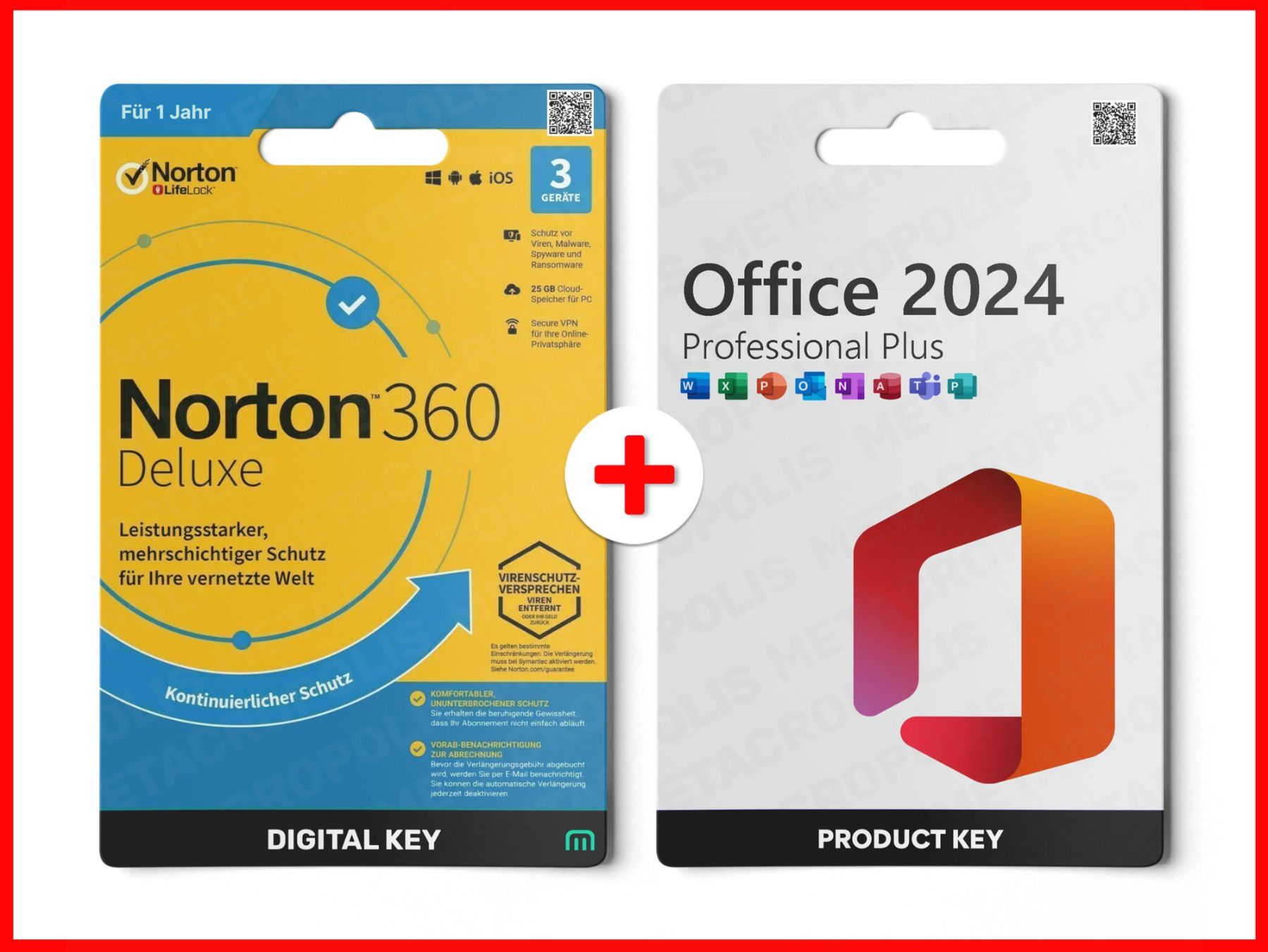 Norton 360 Deluxe 3PC + Office 2024 Pro Plus 2024 1PC (Gebraucht) in Dietlikon für CHF 18.9 ...