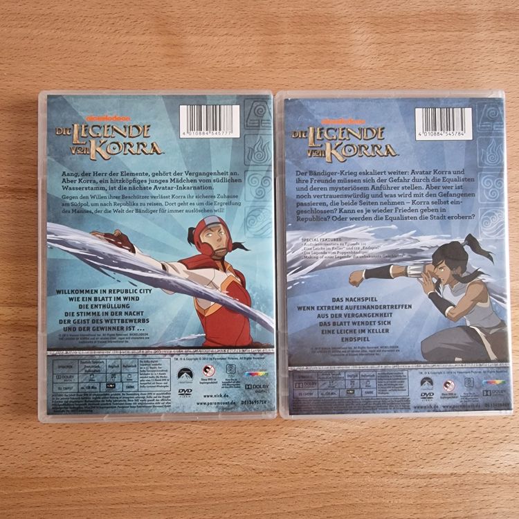 Die Legende von Korra, Buch 1: Luft, Vol 1 + 2, DVD's (Gebraucht) in ...