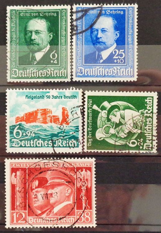 DEUTSCHES REICH: 5 Gestempelte aus 1940/41, O (Gebraucht) in Le Locle ...