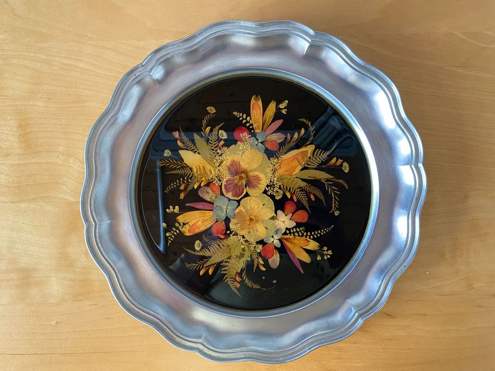 Zinnteller Kollektion "Toni & Laura" mit echten Blumen (I) | Kaufen auf ...