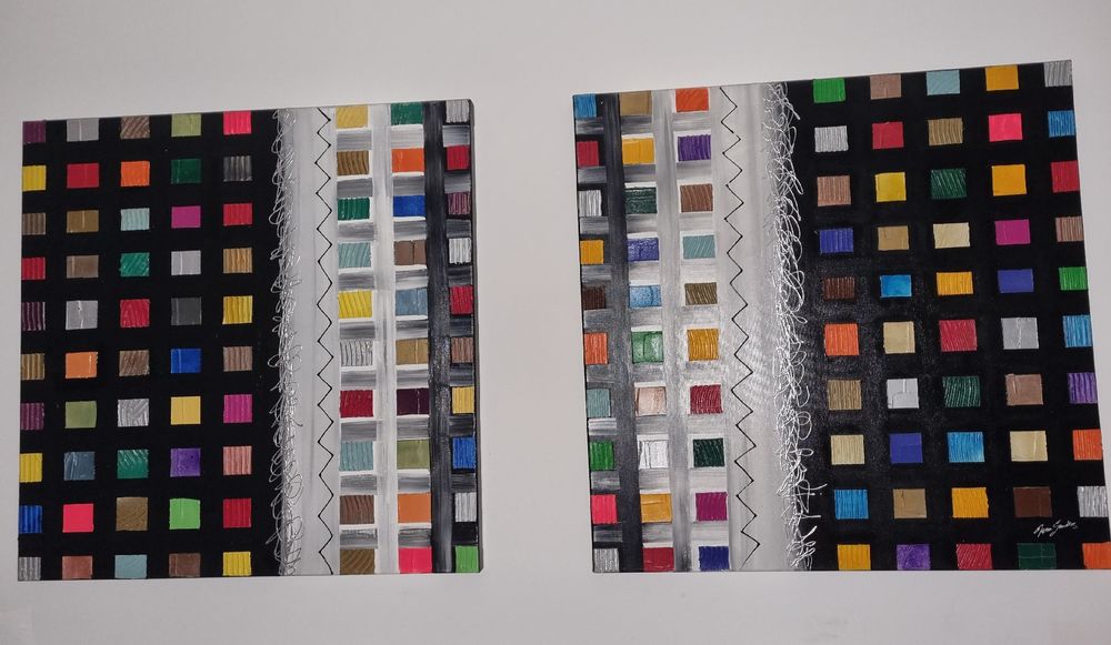 2x Abstrakte Gemälde Jean Sanders, Unikat (Gebraucht) in Luzern für CHF 150 – nur Abholung auf ...