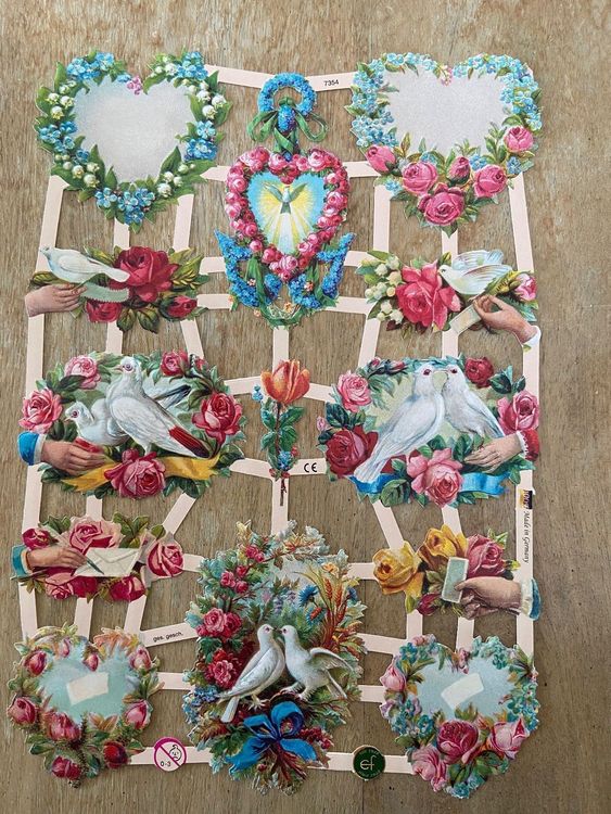 Oblaten Glanzbilder Nostalgie Tauben Herzen (Neu (gemäss Beschreibung)) in Luzern für CHF 5 ...