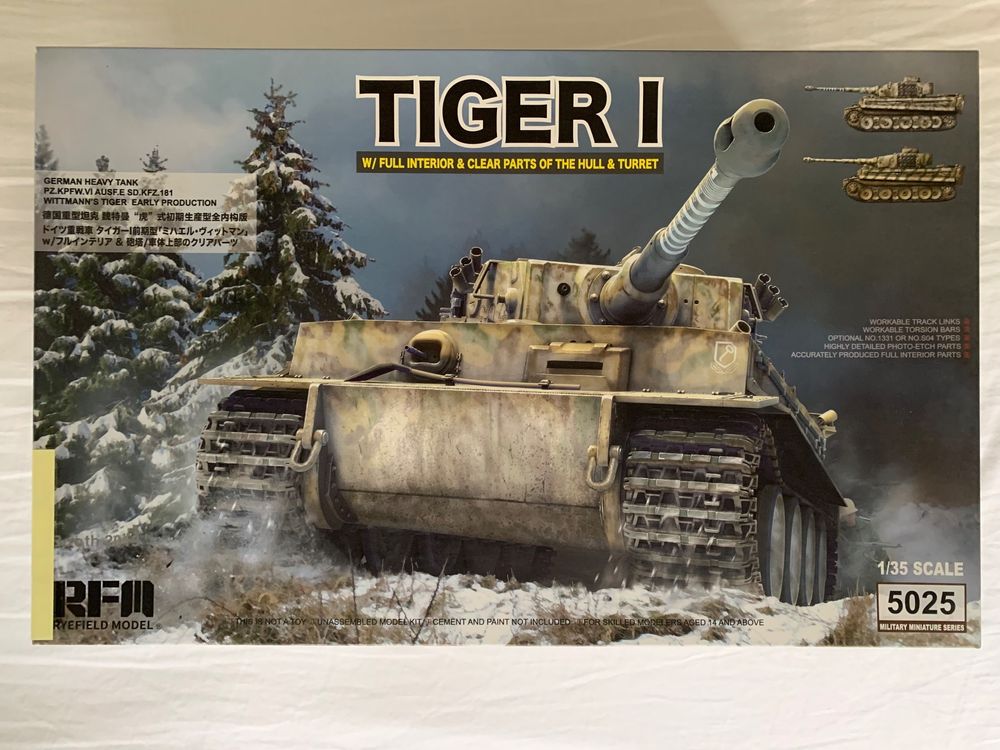 RFM Tiger I early full interior clear turret&hull + RM-2007 (Gebraucht ...