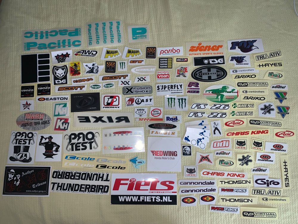 VELO BIKE MTB BMX AUFKLEBER | STICKER ca. 134 Stk (Gebraucht) in ...
