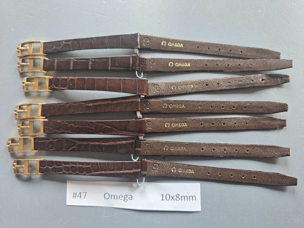 Omega 7 bracelets croco brun 10mm boucle 8mm | Kaufen auf Ricardo