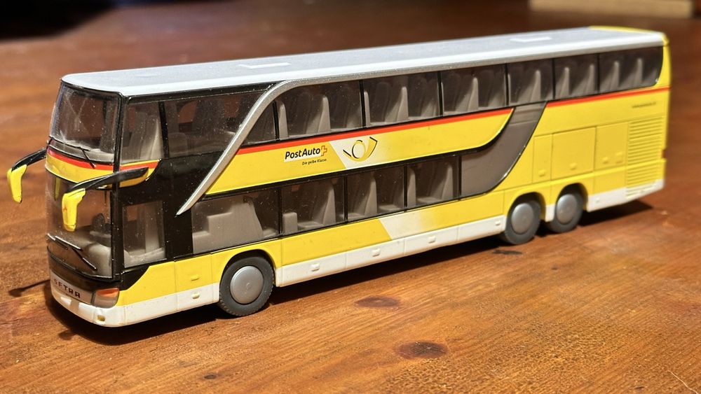 Setra Doppelstock Postauto Modellauto Bus CH Siku (Gebraucht) in ...