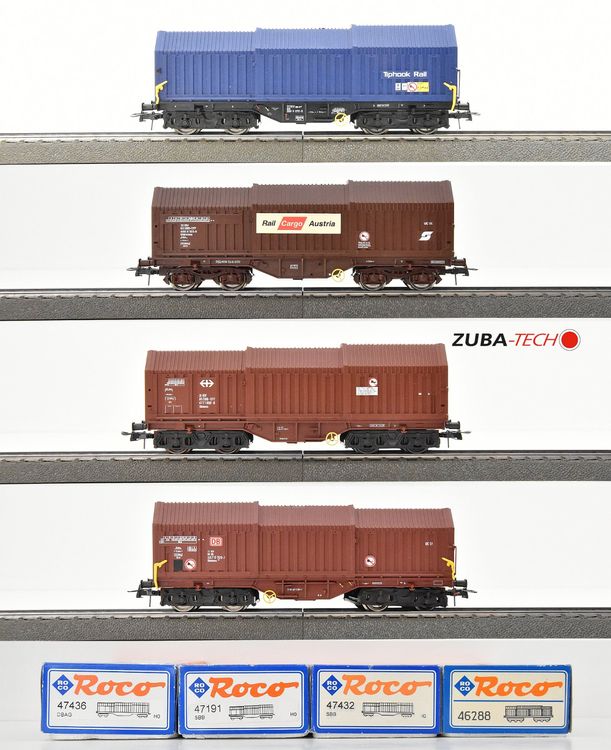 Roco 4x Teleskophaubenwagen der SBB/DB H0, GS mit OVP (Gebraucht) in St. Gallen für CHF 53 – mit ...