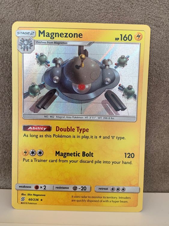 Magnezone Holo Rare ENG Unified Minds Pokemon 60/236 (Gebraucht) in Fislisbach für CHF 1 – mit ...