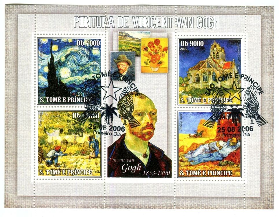 Block Malerei. Vincent van Gogh. São Tomé und Príncipe (Neu und ...