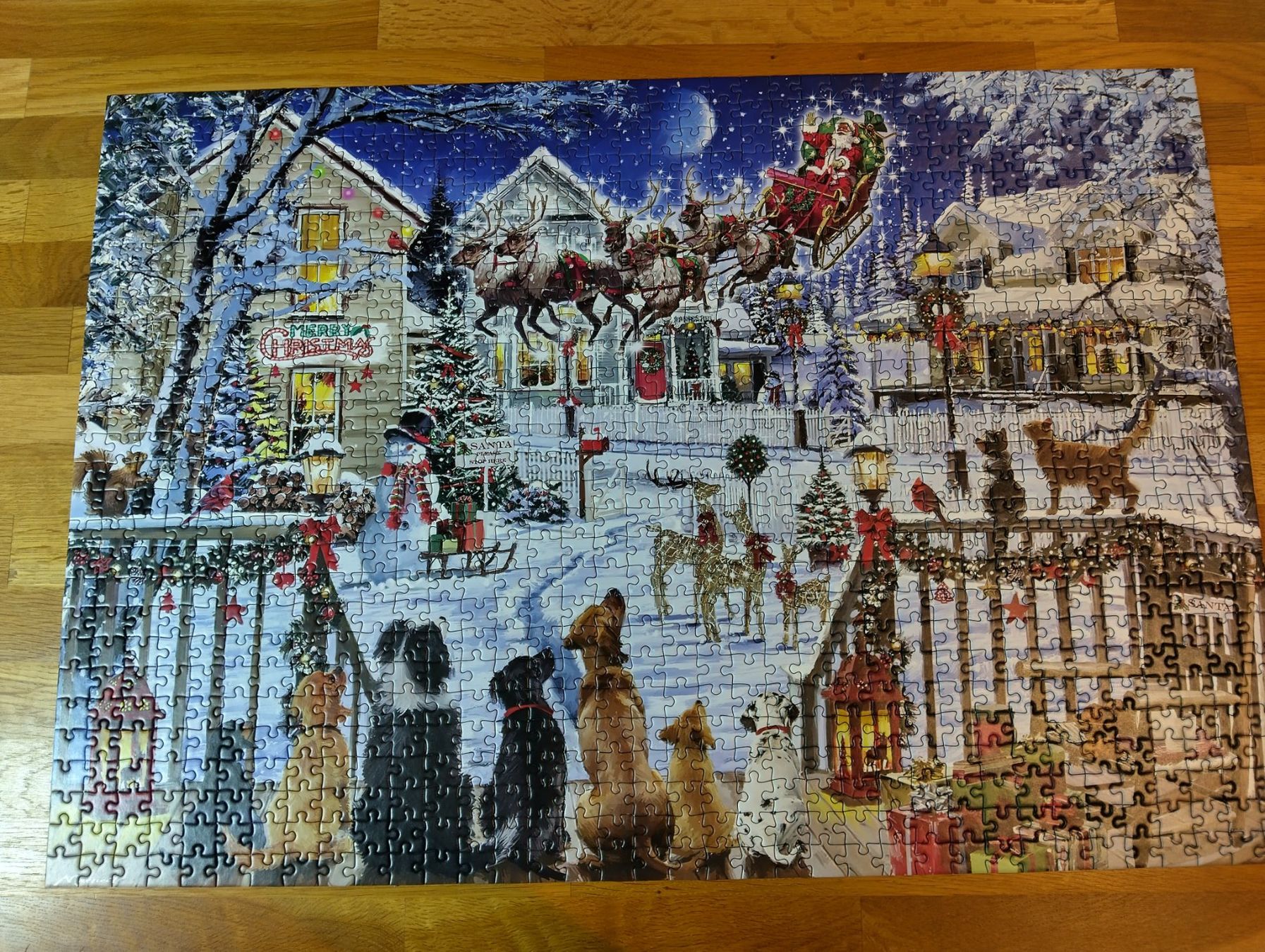 1000er Puzzle, Bluebird, Tiere warten auf Santa Claus (Neu (gemäss ...