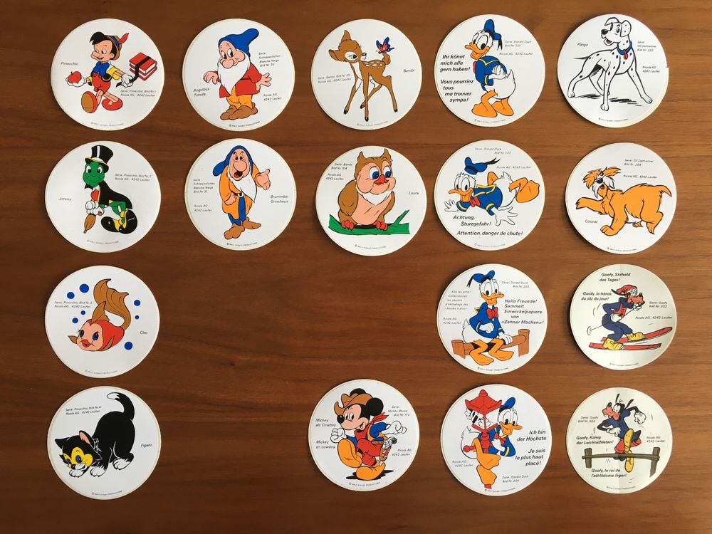 RARE Aufkleber Decals Stickers Disney Serie Ricola 70er/80er (Neu ...