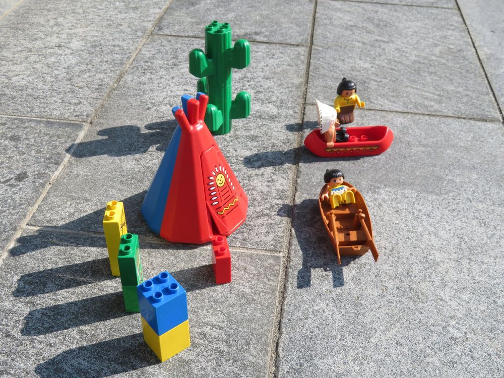 Duplo (von Lego) Indianer mit Tipi, Kaktus, Kanu usw.... | Kaufen auf ...