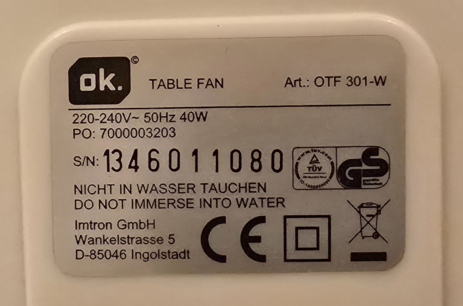 Ventilator (Gebraucht) in Männedorf für CHF 10 – nur Abholung auf ...