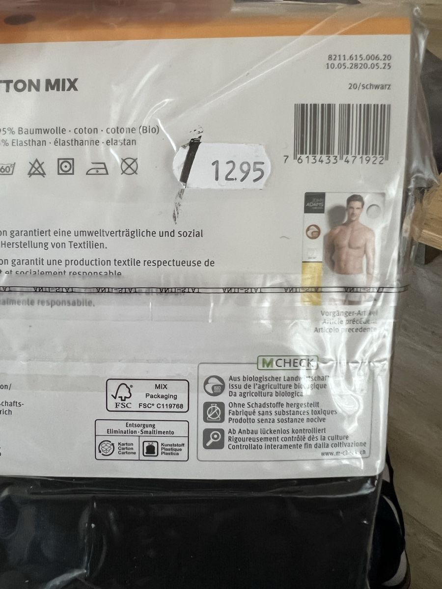 Neu Bio Cotton Mix Unterhose (Boxer) gr. S (Neu und originalverpackt ...