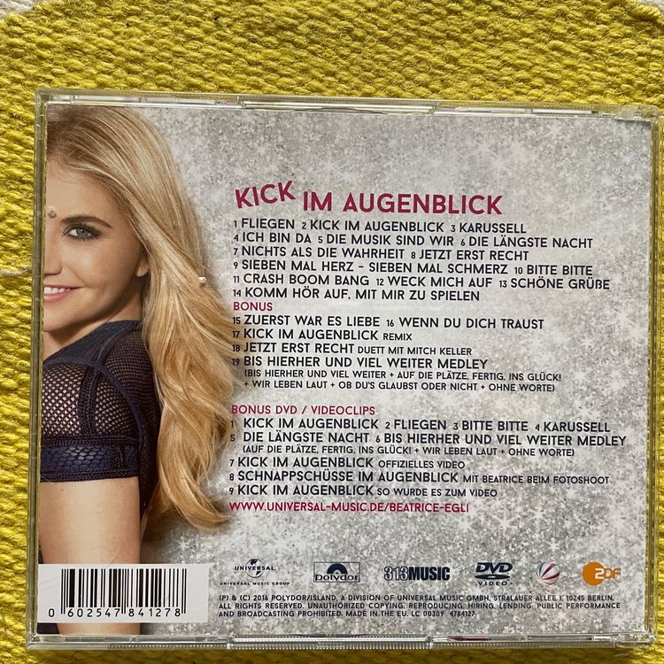 BEATRICE EGLI-1CD+1DVD KICK IM AUGENBLICK | Kaufen auf Ricardo