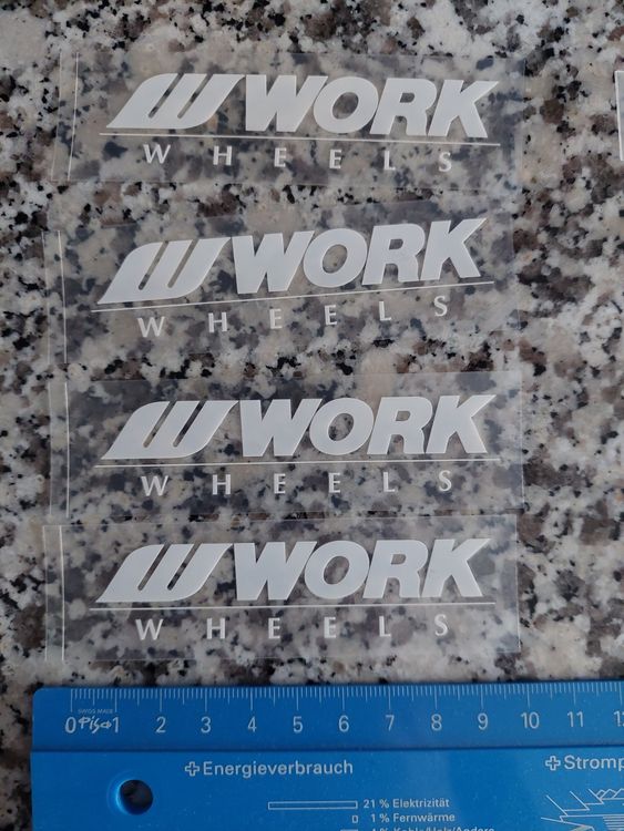 Aufkleber WORK-Felgen +WORK Meister S1 (originale Aufkleber) | Kaufen ...