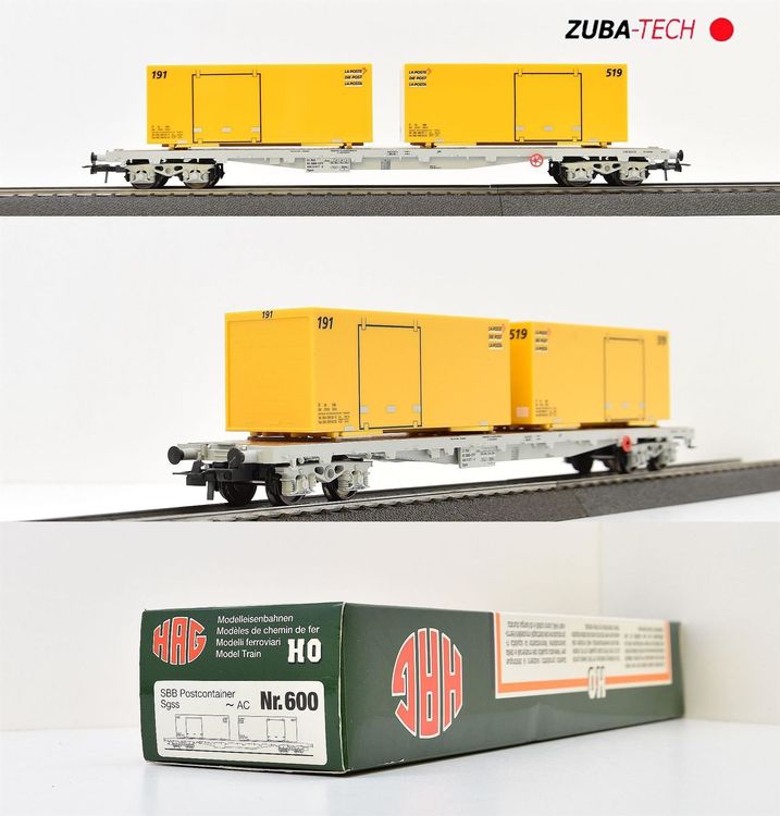 Hag 600 Postcontainerwagen SBB H0 WS (Gebraucht) in St. Gallen für CHF 52.5 – mit Lieferung auf ...
