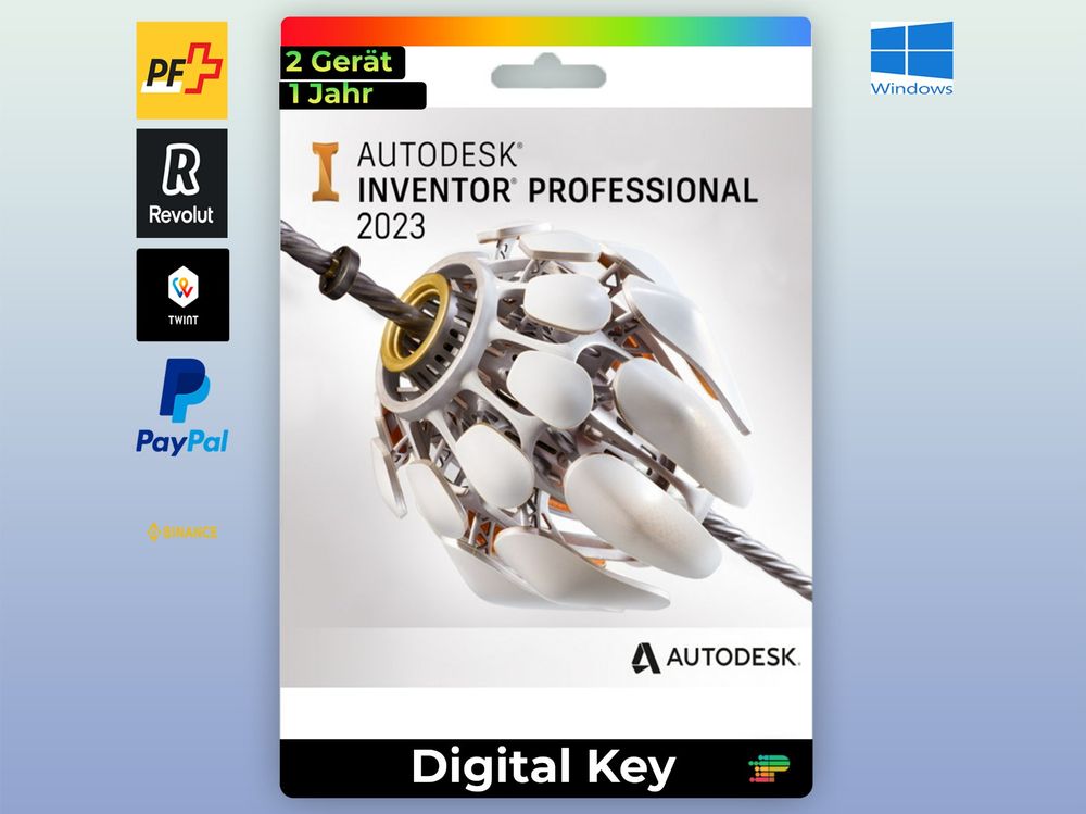 Autodesk Inventor Professional 2023 - 1 J - 2 PC l KEY l (Gebraucht) in ...
