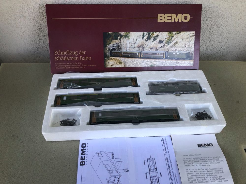 BEMO 7215 100 Ge 4/4 I set 3 wagons RhB HOm analog (Gebraucht) in Echandens für CHF 146 – mit ...
