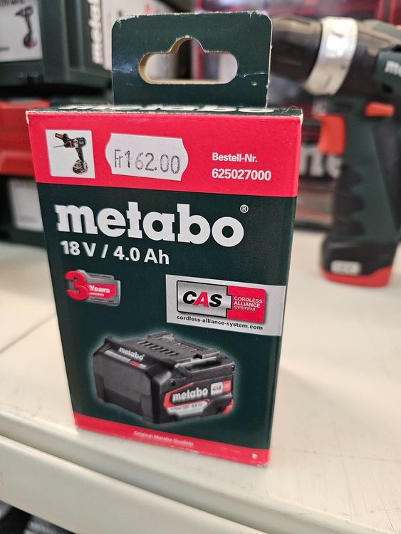 Metabo CAS Li-Power Akkupack 18 V - 4,0 Ah (625027000) (Neu und ...
