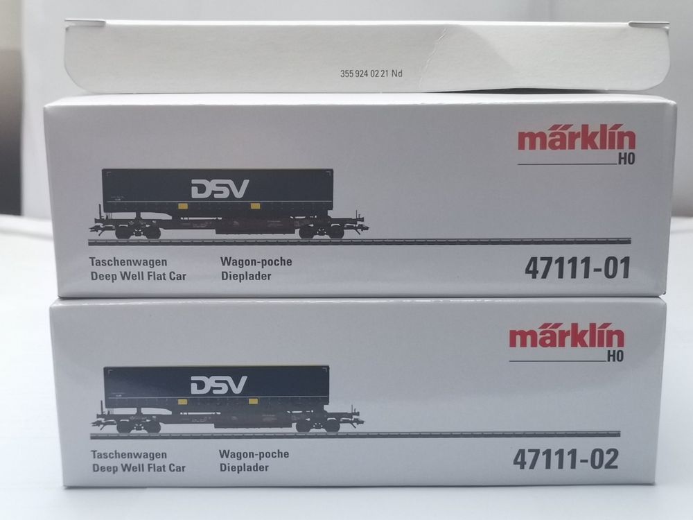 Märklin H0 47111 Taschenwagen-Set DSV (Neu und originalverpackt) in ...