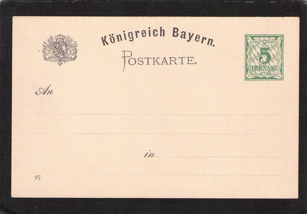 GS 5 Pf. Königreich Bayern, Bundesschiessen Nürnberg 1897 (Gebraucht ...