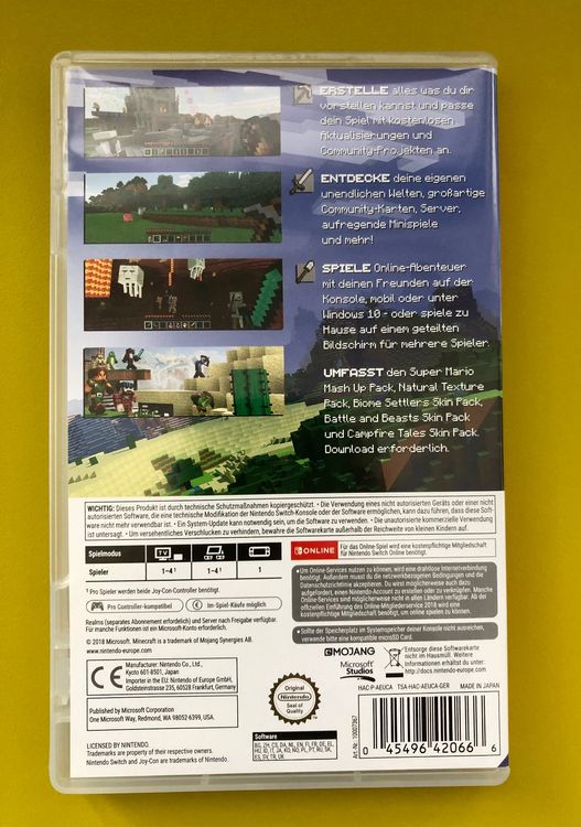 Minecraft - Nintendo Switch (Gebraucht) in Lausanne für CHF 24.95 – mit ...