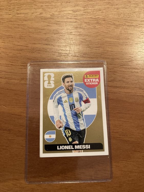 Panini WM Sticker 2026 ,Lionel Messi Extra ! Rar ! Gold ! (Neu (gemäss ...