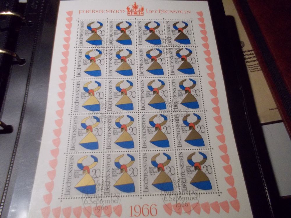 Liechtenstein, Bogensatz 1966 ET-o, Wappen (Gebraucht) in Niederwil AG für CHF 2.4 – mit ...