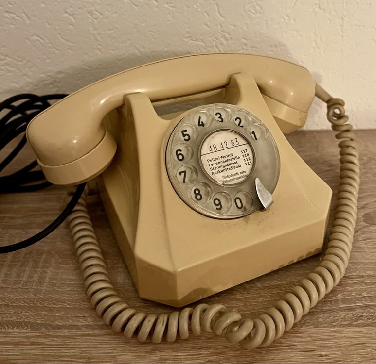 Schone Retro Telefon Schnurlos Mit Wahlscheibe Bild