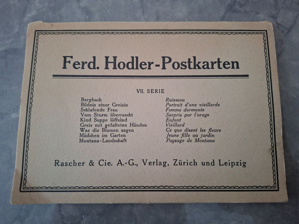 Ferdinand Hodler Postkarten Serie VII, Rascher & Cie, alt (Gebraucht ...
