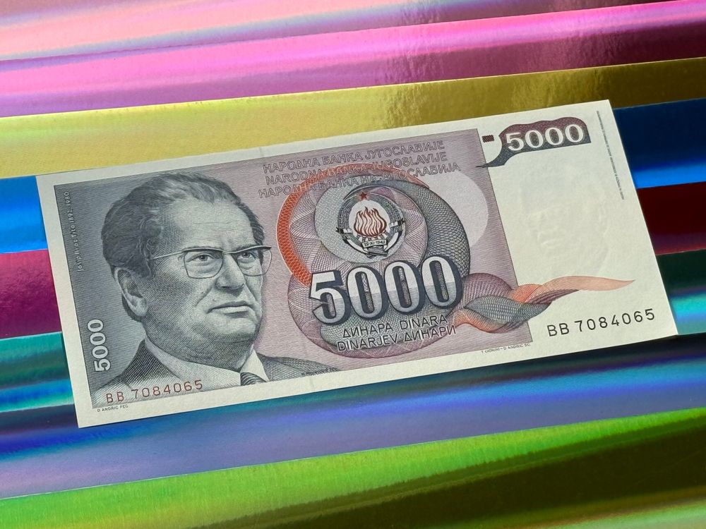 Belgrad 1985 - Jugoslawien - 5000 Dinara UNC - TITO (Neu und ...