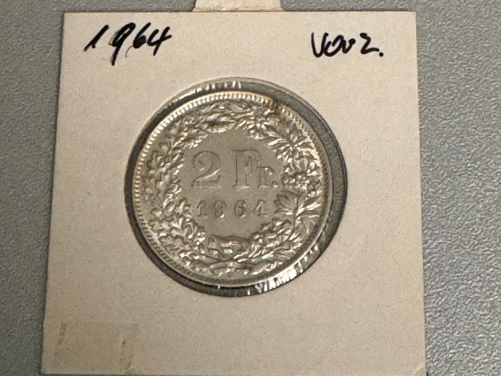 2 Franken Münze 1964 silber (Gebraucht) in Altendorf für CHF 5 – mit Lieferung auf Ricardo kaufen