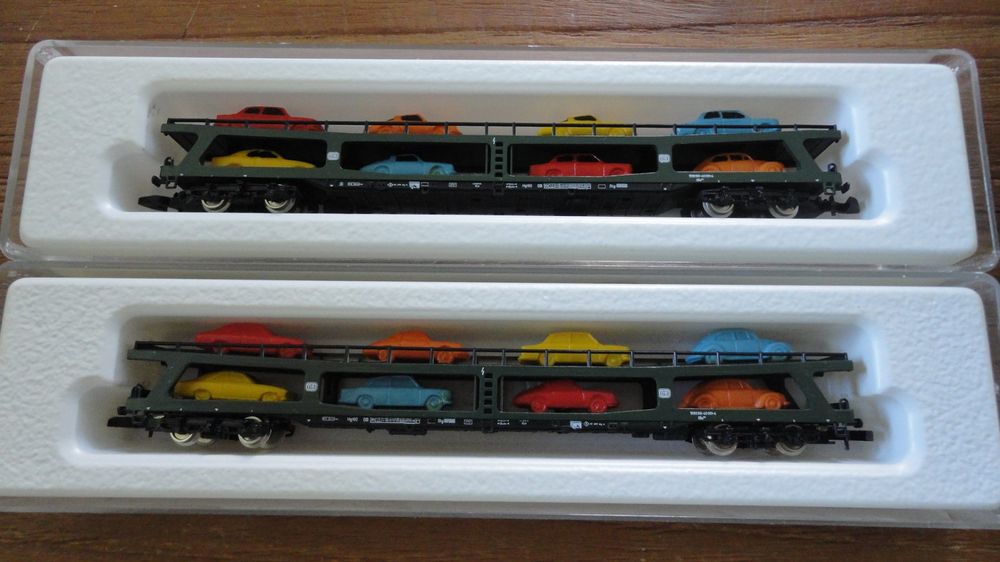 4 Reisezug-Autotransportwagen DB Märklin 8714 Spur Z (Gebraucht) in ...