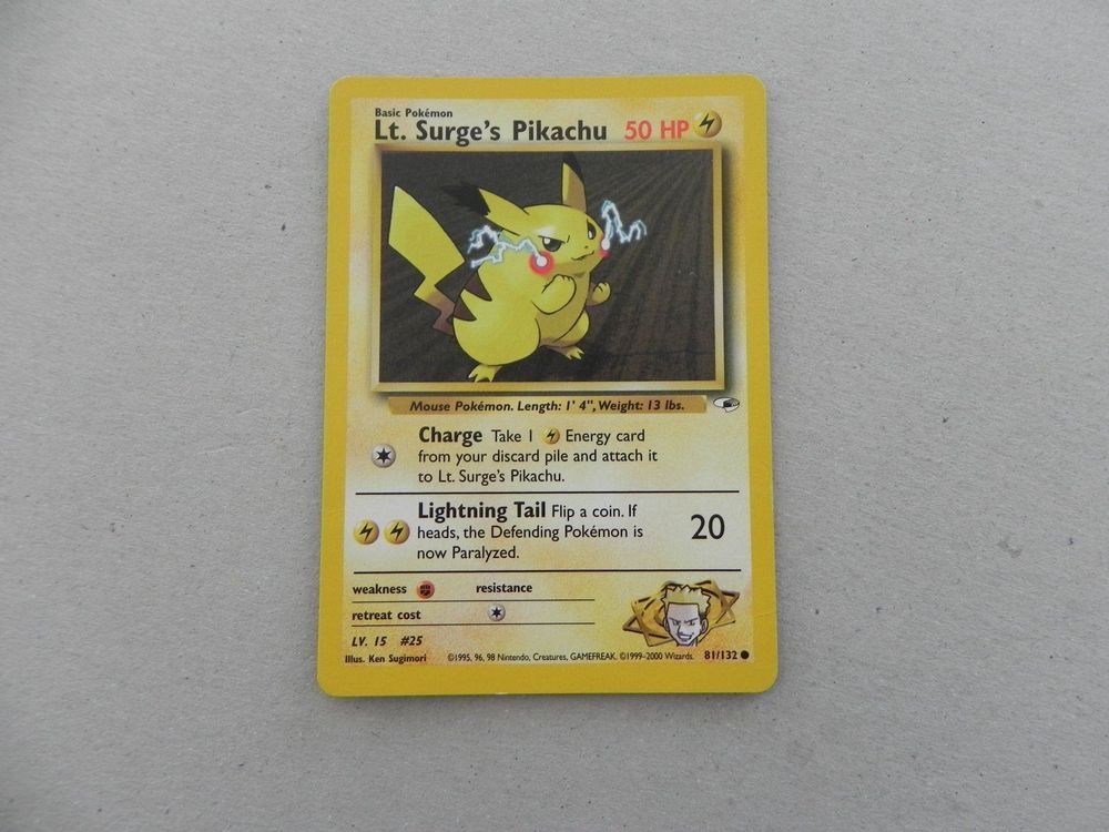 Basic Pokémon Card Lt. Surge`s Pikachu | Kaufen auf Ricardo