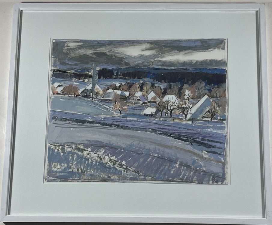 Fred Baumann (1947) grosse Gouache | Kaufen auf Ricardo