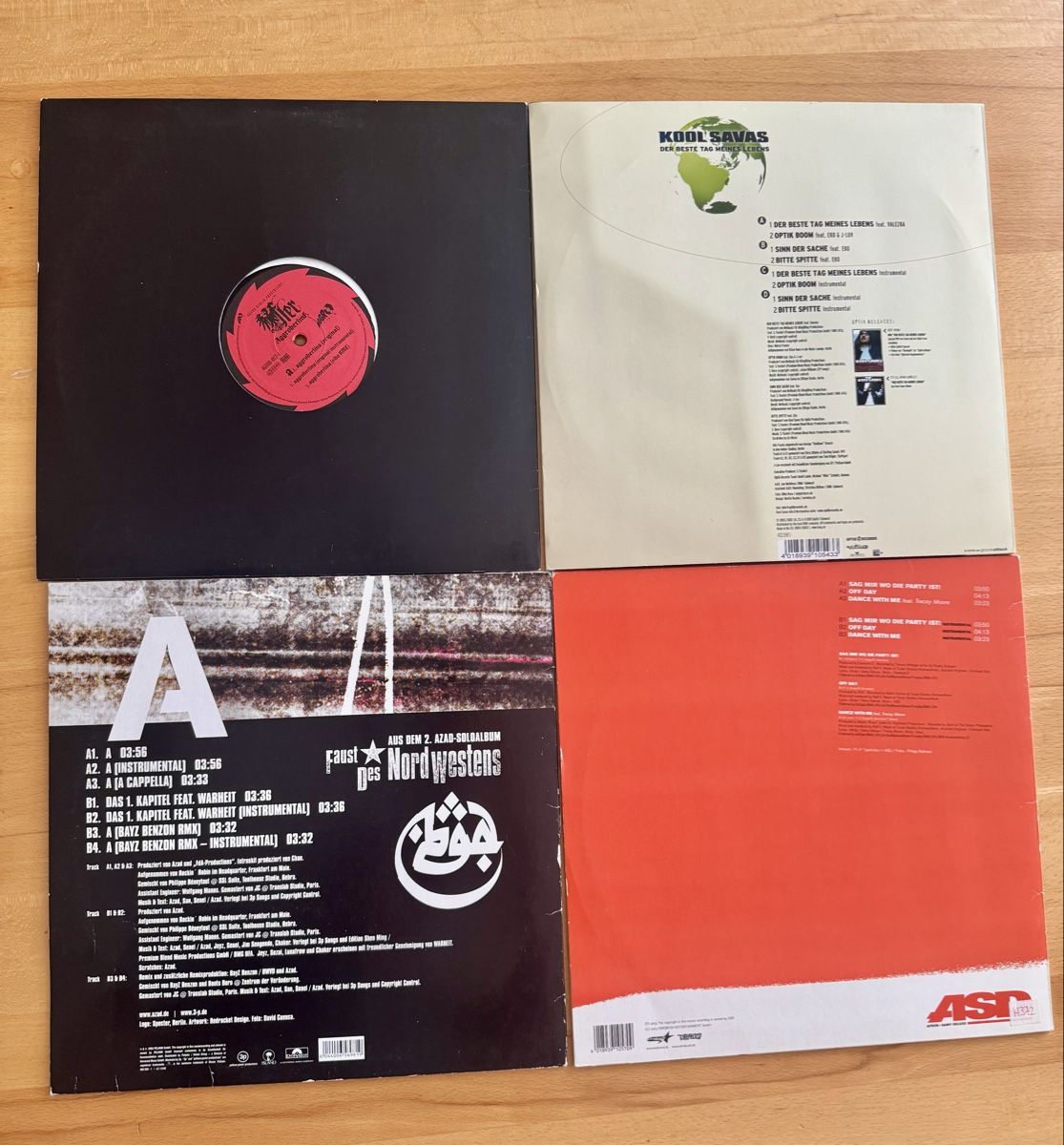 4 Deutsch Rap Vinyl Singles: Kool Savas, ASD, Fler, Azad (Gebraucht) in ...