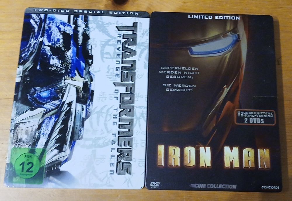 Iron Man + Transformers 2 DVDs Steelbook Edition | Kaufen auf Ricardo