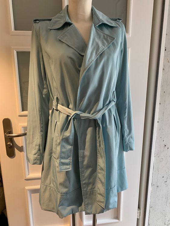 Trench Coat "Zara Basic" Mantel Gr. M/36-38 Leo-Futter (Gebraucht) in ...