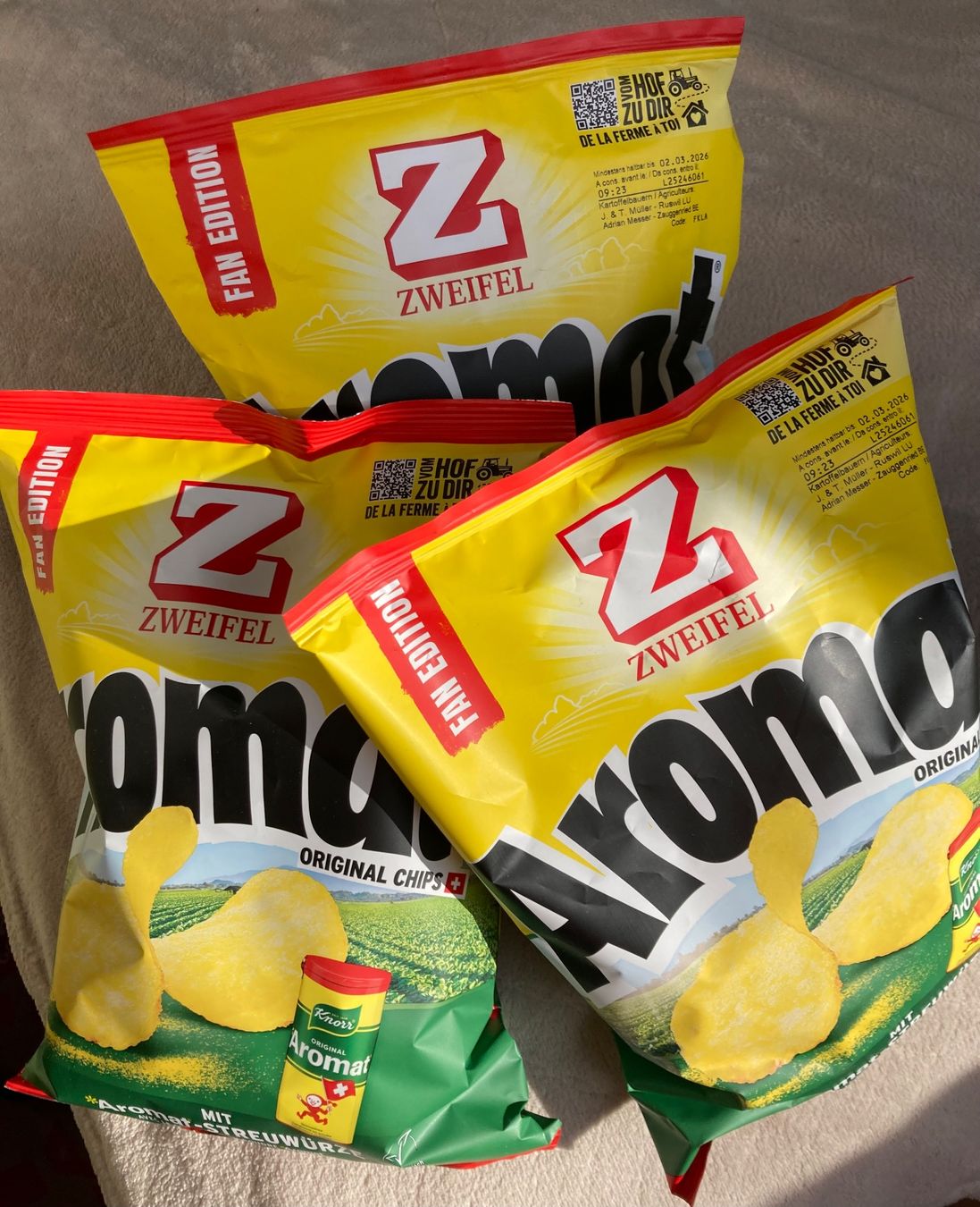3xAromat Zweifel Original Chips Fan Edition (Neu und originalverpackt ...