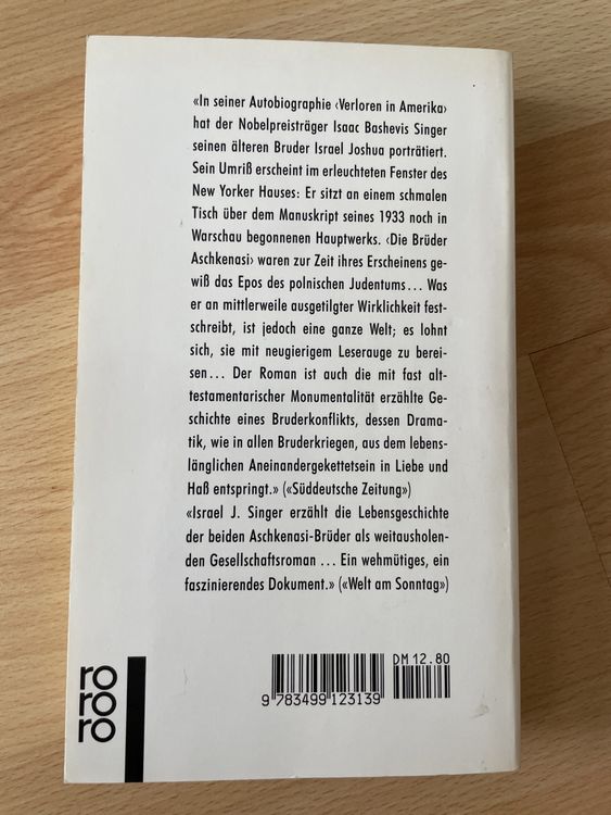 Israel J. Singer: Die Brüder Aschkenasi (Gebraucht) in Münchenstein für ...