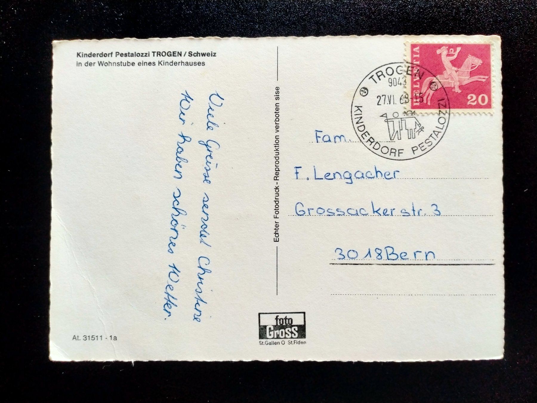 Kinder Dorf Pestalozzi um 1968 Trogen Wohnstube AK Appenzell (Gebraucht ...