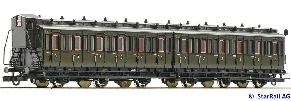Roco 64015 DRG 3. Kl. Abteilwagen-Paar (Neu (gemäss Beschreibung)) in ...