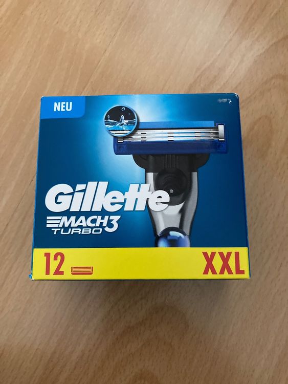 Gillette Mach3Turbo 12 XXL Rasierklingen (Neu und originalverpackt) in ...