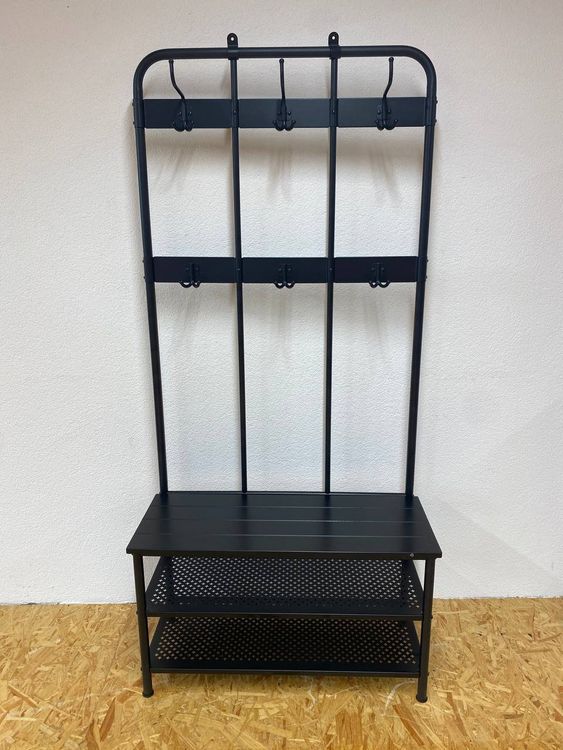 Ikea PINNIG Garderobenständer mit Bank schwarz N 7057 | Kaufen auf Ricardo