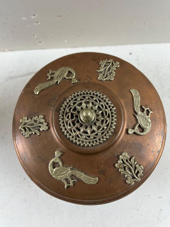 Vintage Kupfertopf mit Messing Musterungen | Kaufen auf Ricardo